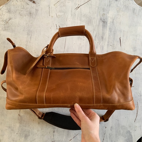 Vintage | Bags | Vintage Leather Weekender Bag | Poshmark